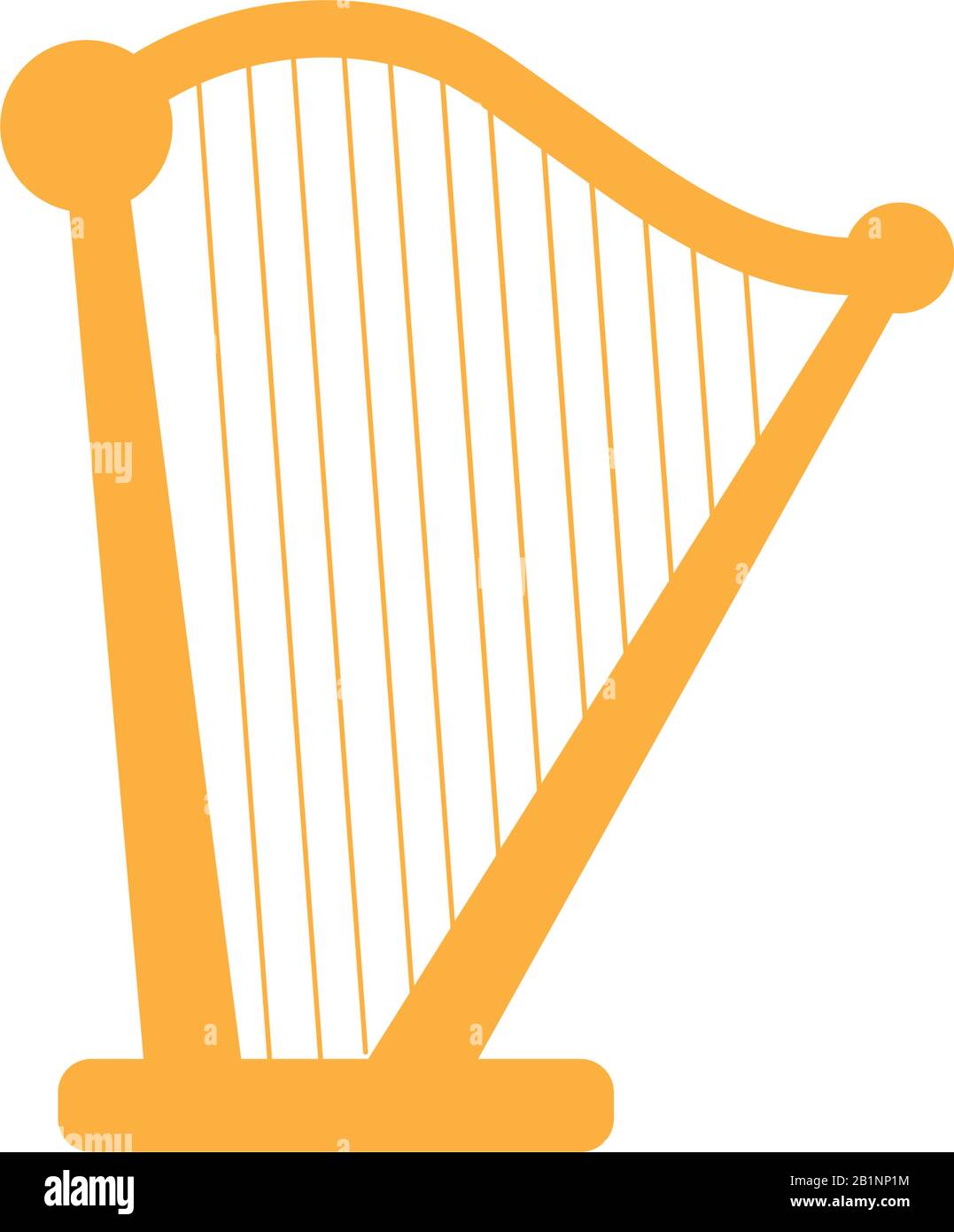 musical instrument arpa , flat style icon vector illustration design ...