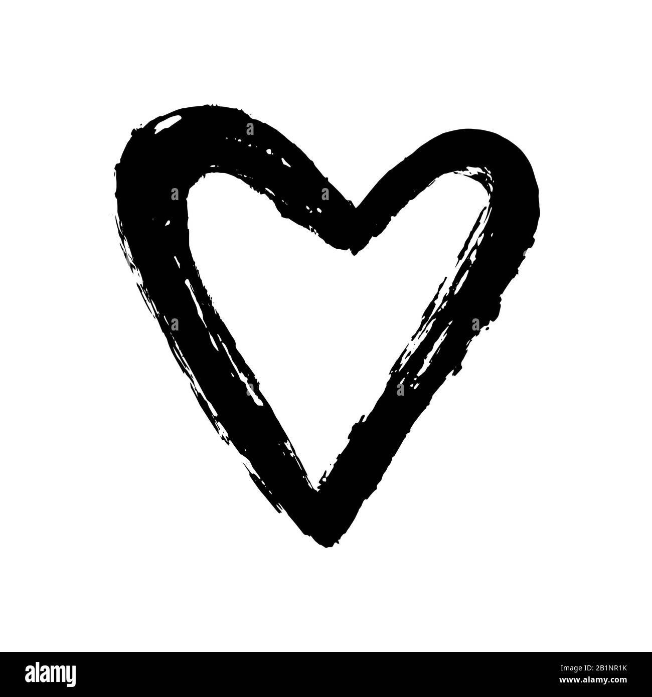 Hand drawn heart Black and White Stock Photos & Images - Alamy