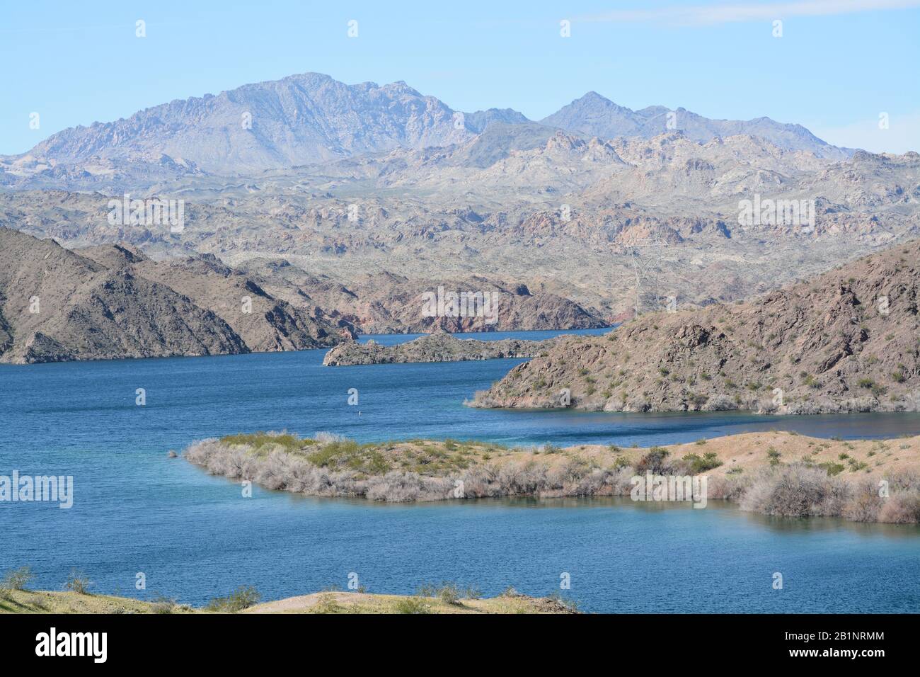 Beautiful view of Lake Mohave on the Arizona Nevada border, in the Lake ...