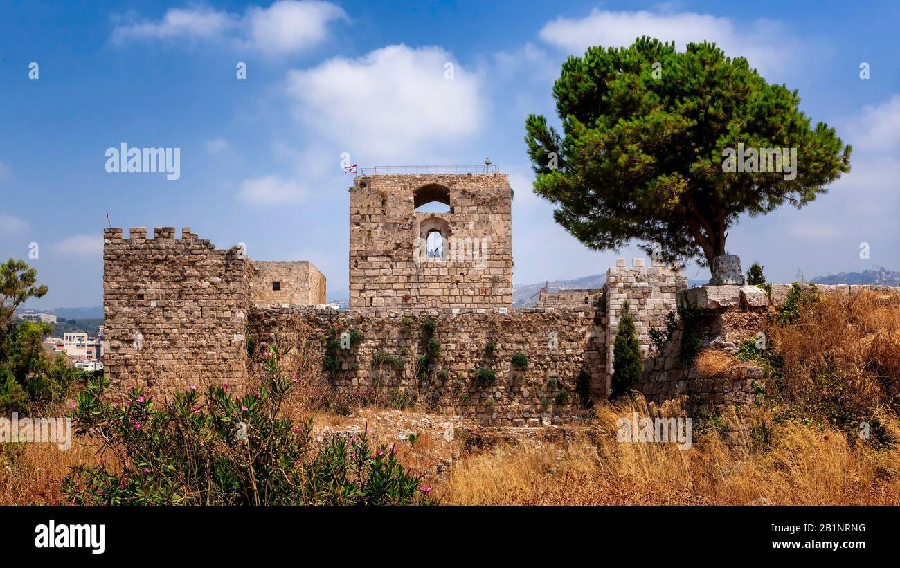 Crusader Castle at UNESCO World Heritage Site, Byblos (Jbeil), Lebanon ...
