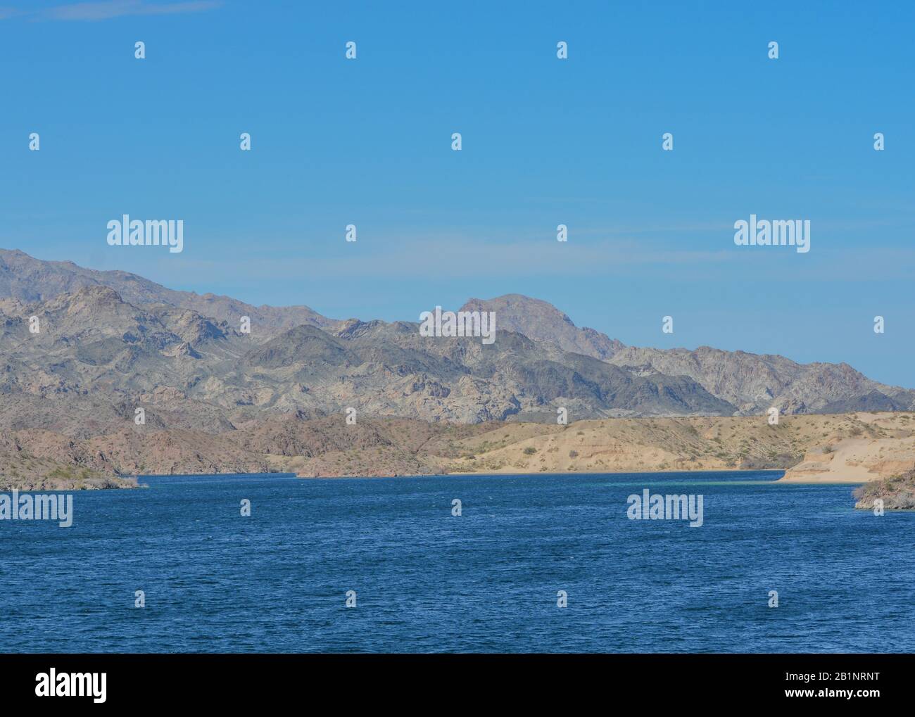 Beautiful view of Lake Mohave on the Arizona Nevada border, in the Lake ...