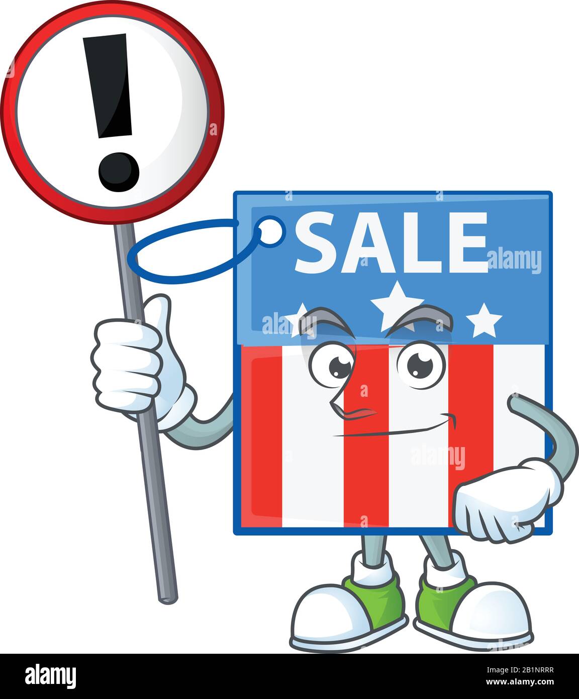 Cartoon character design of USA price tag rise up a broad Stock Vector ...