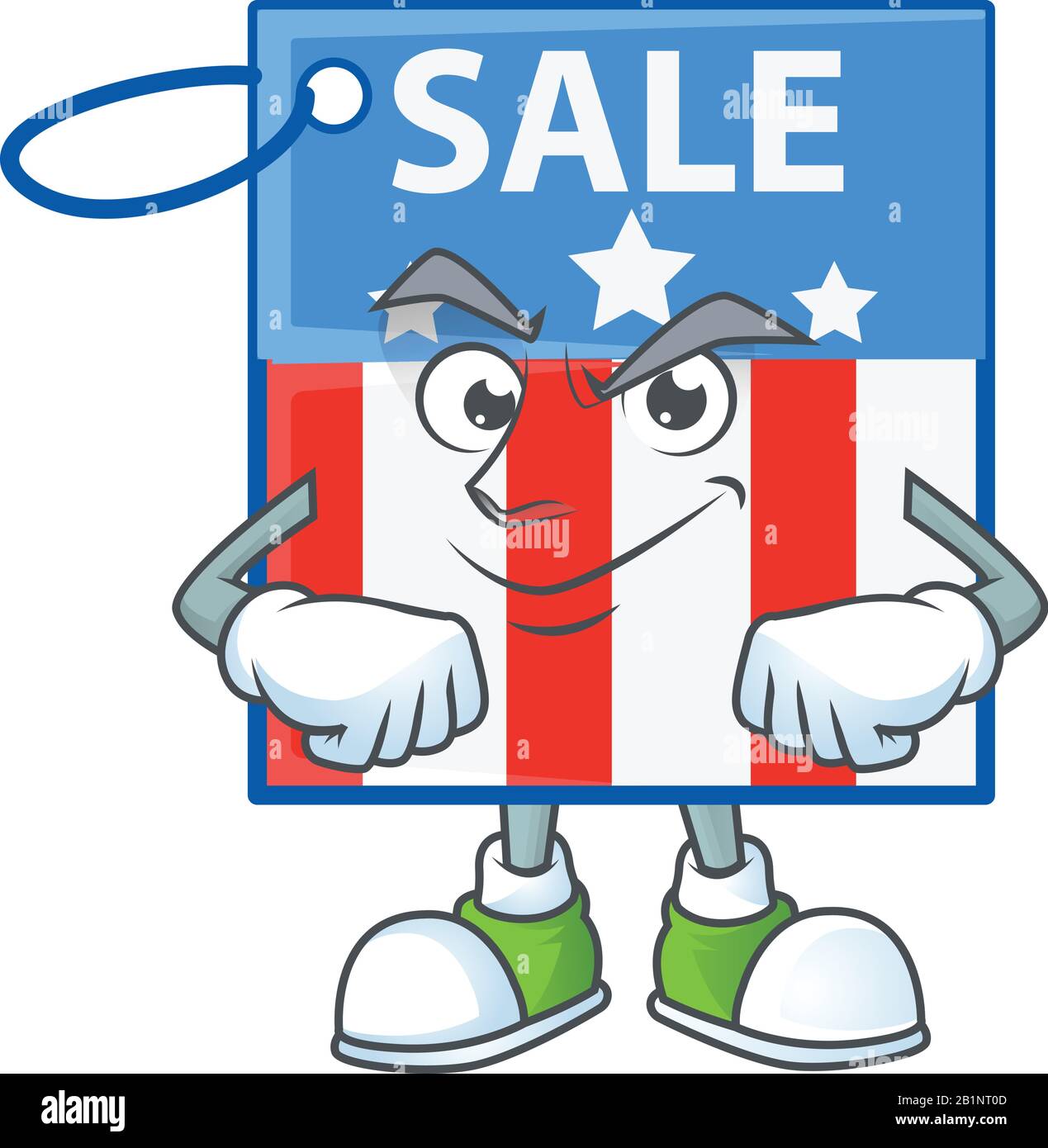 USA price tag mascot icon design style with Smirking face Stock Vector ...