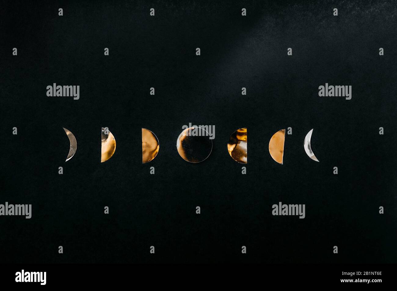 installation of foil the phases of the growth and decrease of the moon ...