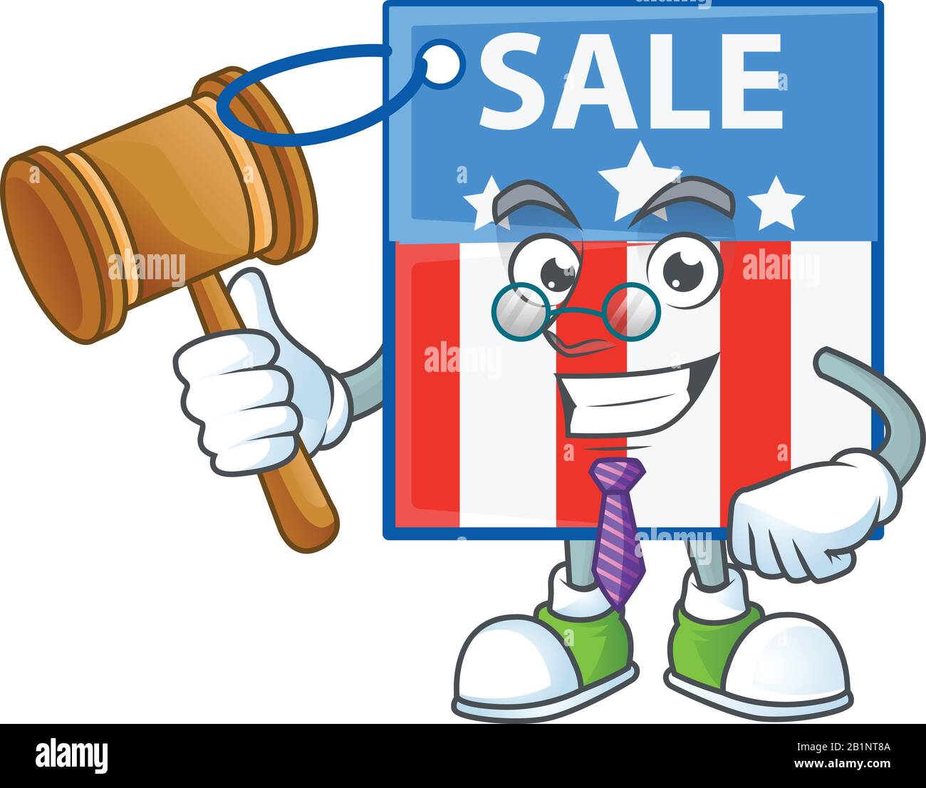 A wise Judge USA price tag in comic strip character design Stock Vector ...