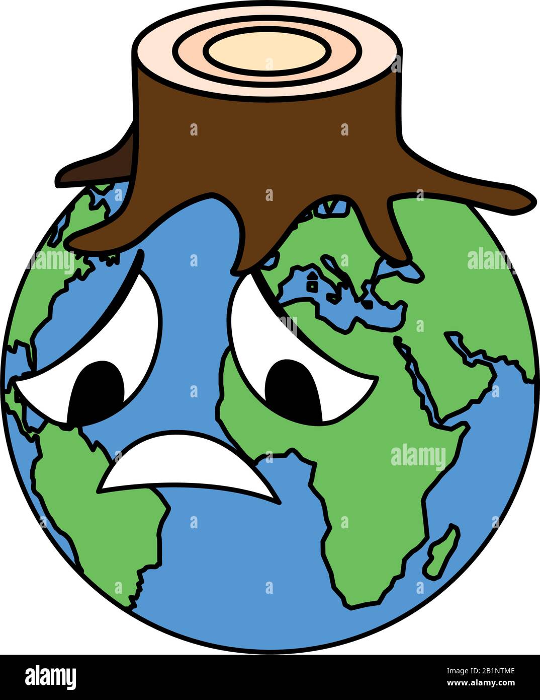 planet earth sick for pollution over white background vector ...