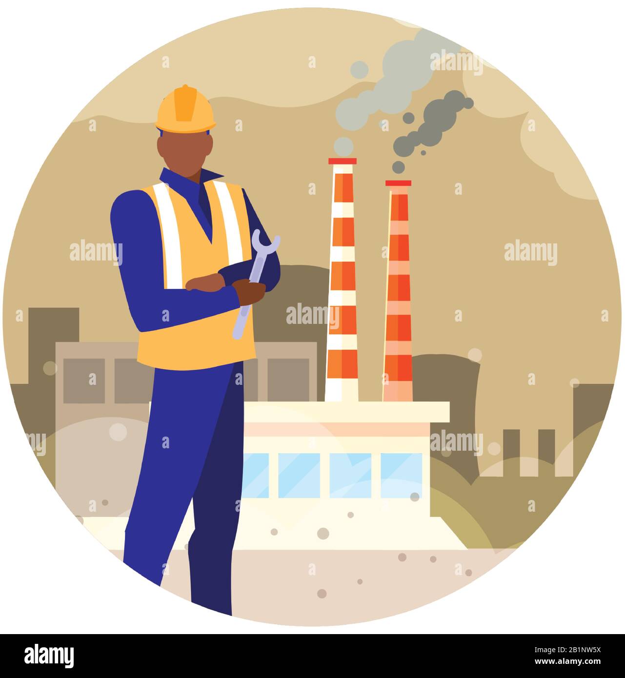 technician man in uniform with equipment vector illustration design ...