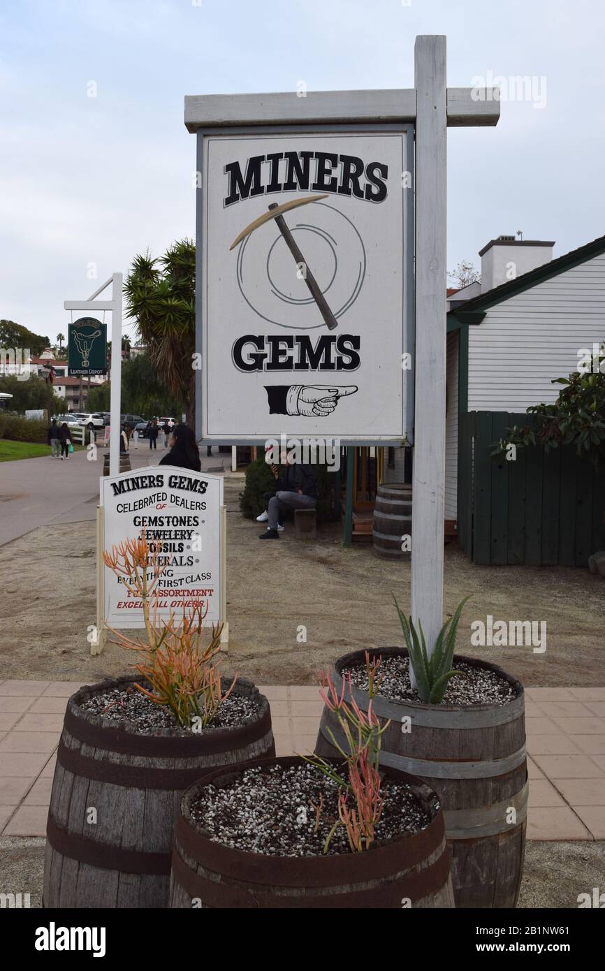 Signage for a gem store at Old Town, San Diego Stock Photo - Alamy