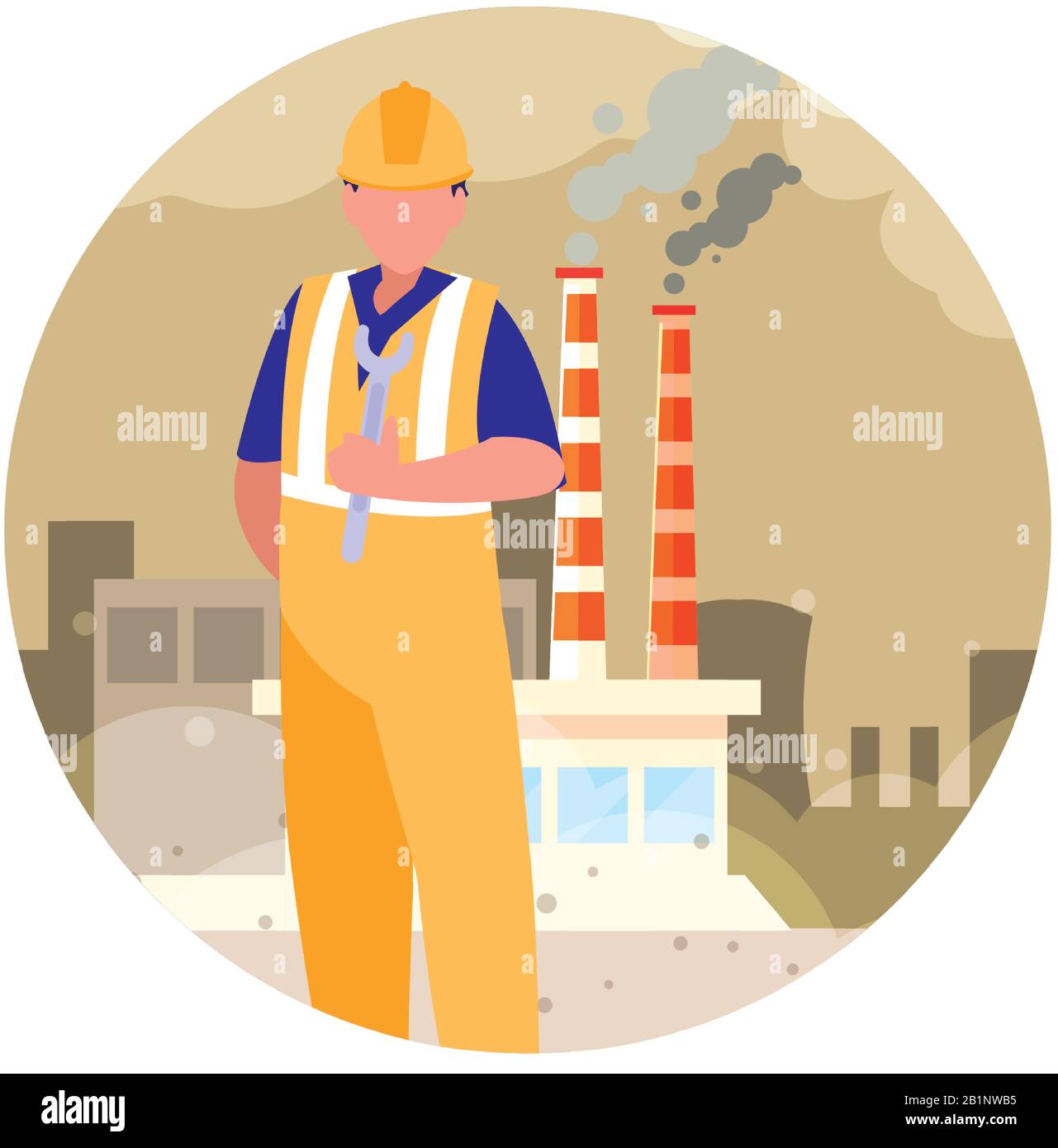 technician man in uniform with equipment vector illustration design ...