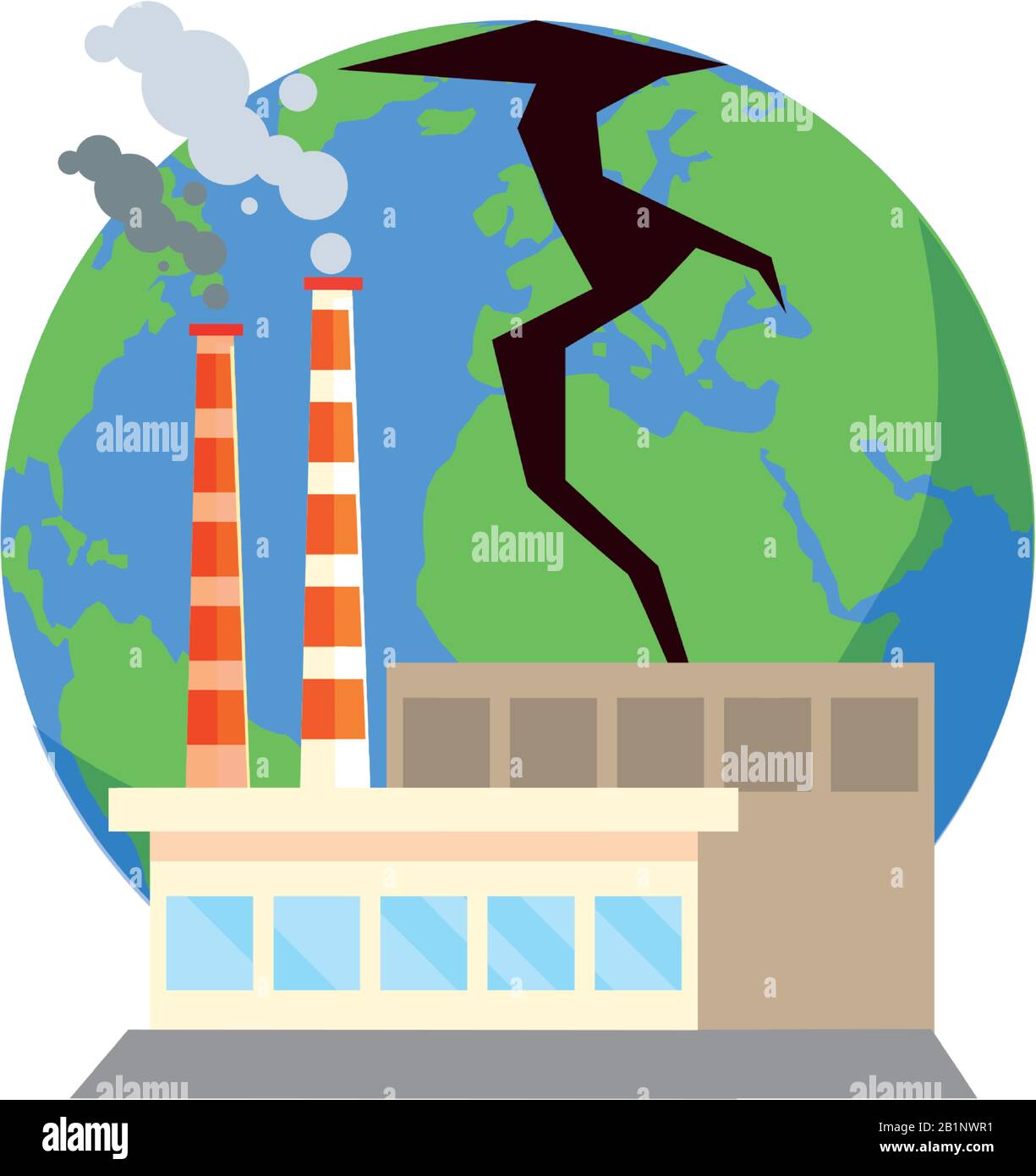 planet earth sick for pollution over white background vector ...