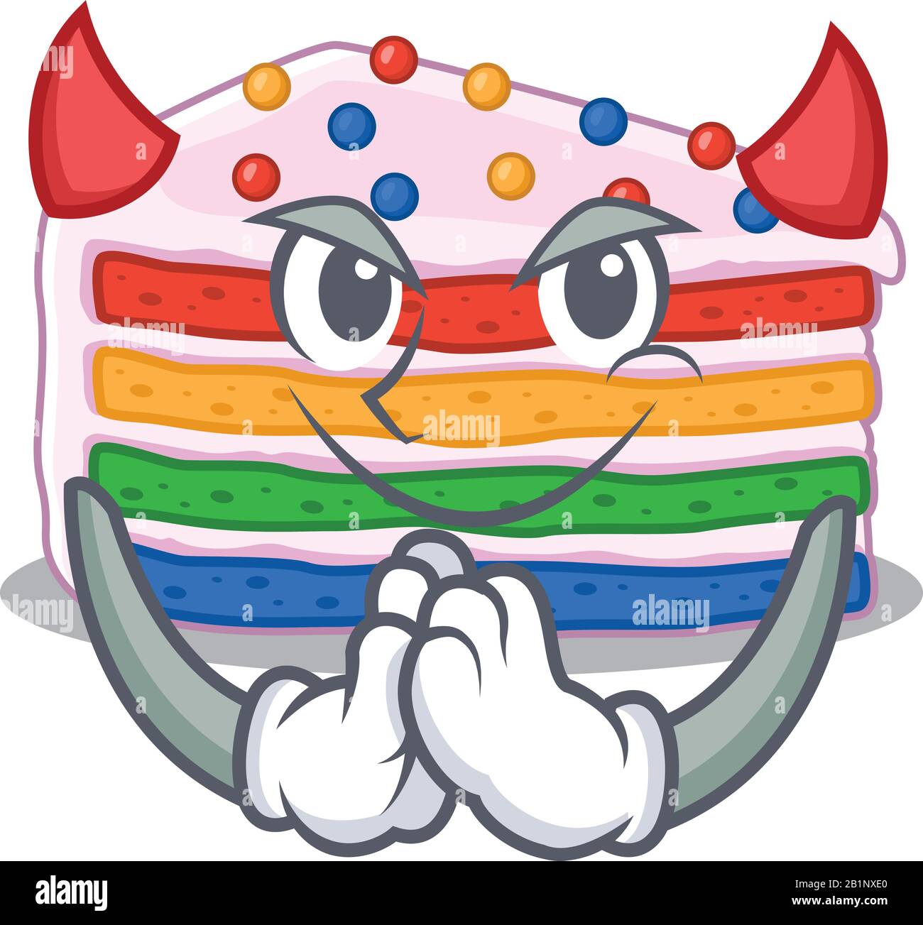 Cartoon illustration devil birthday cake hi-res stock photography and ...