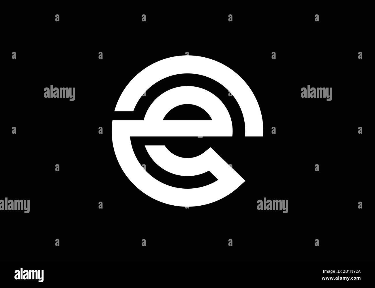 C E Initial letter logo design, Creative Modern Letters Vector Icon ...