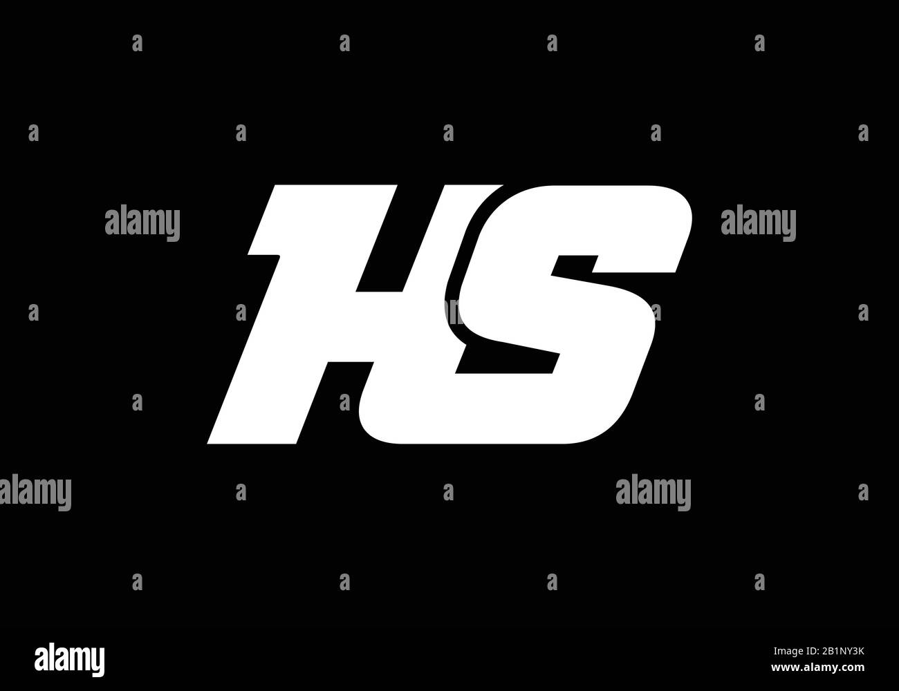 H S Initial letter logo design, Creative Modern Letters Vector Icon ...