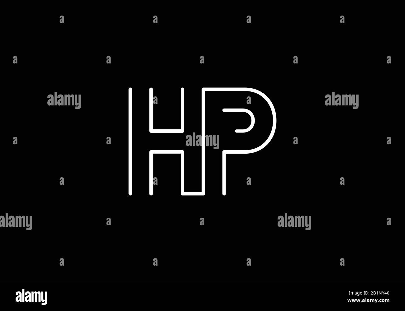 H P Initial letter logo design, Creative Modern Letters Vector Icon ...