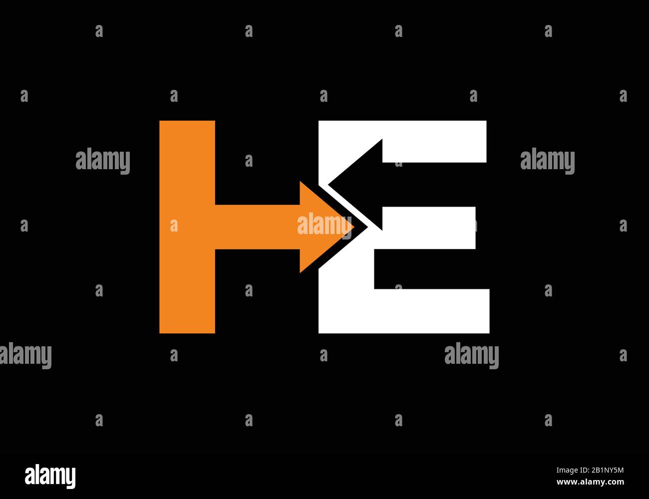 Logo with letters h and e hi-res stock photography and images - Alamy