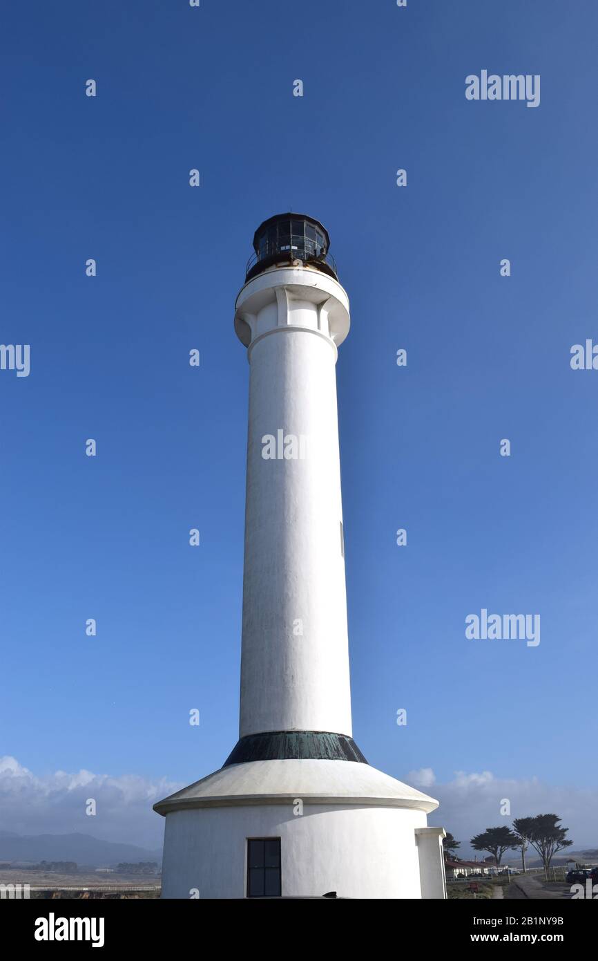 Views of the Point Arena Lighthouse in California, rebuilt 1908, and ...