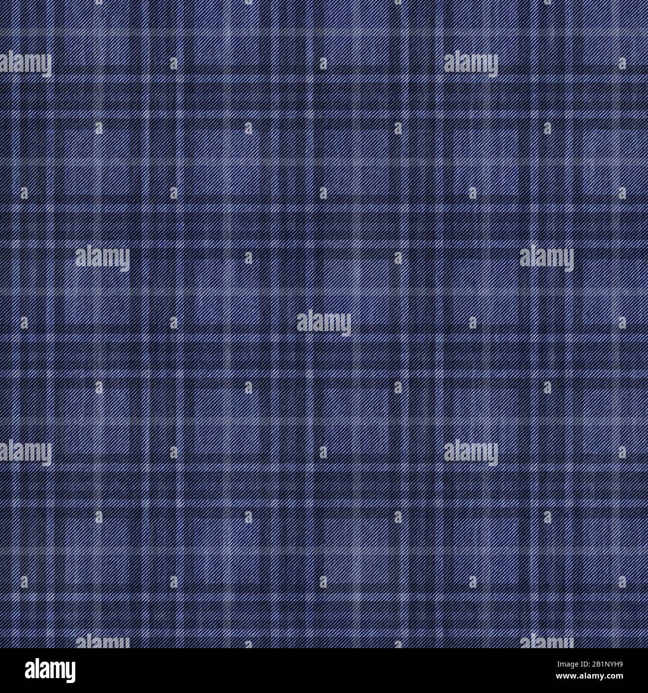 seamless pattern background of blue denim plaid fabric texture, can be ...