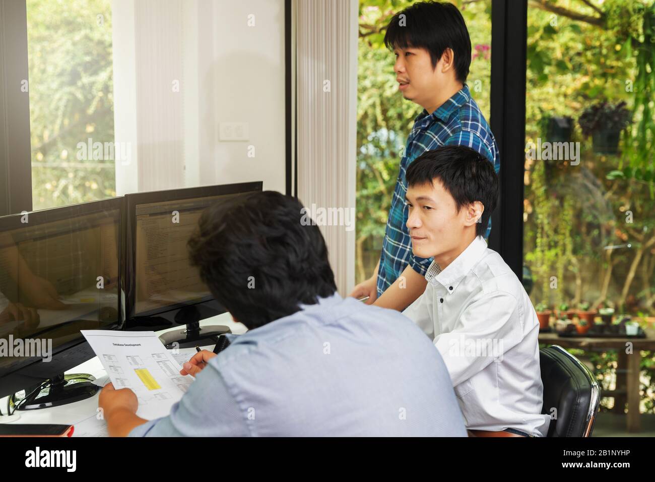 Programmers Team Working In A Software Developing Developing Programming And Coding