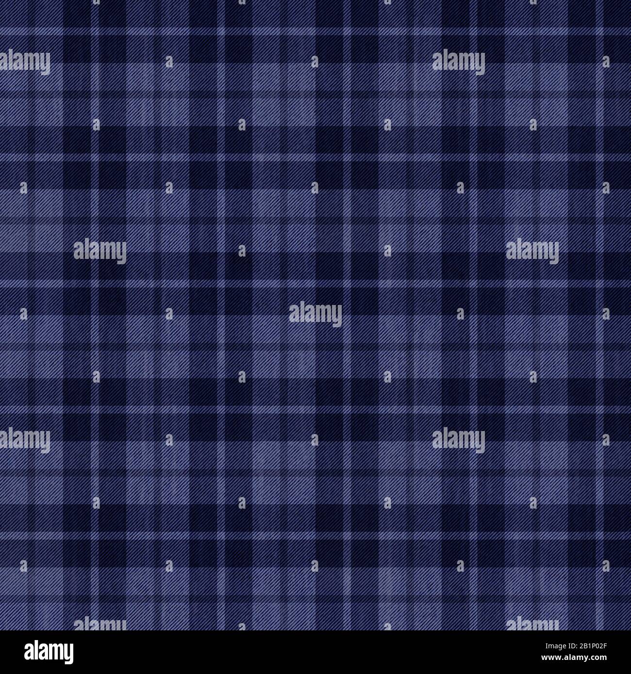 seamless pattern background of blue plaid fabric texture, can be tiled ...