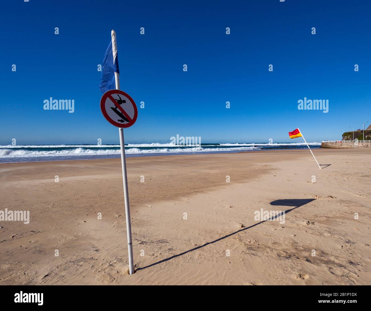 sign on beach for no surfing Stock Photo - Alamy