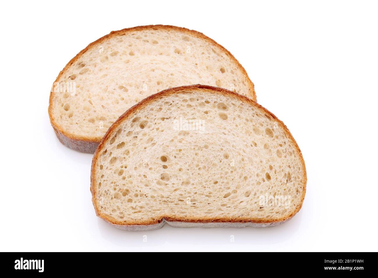 sliced wholemeal bread isolated on white background Stock Photo - Alamy