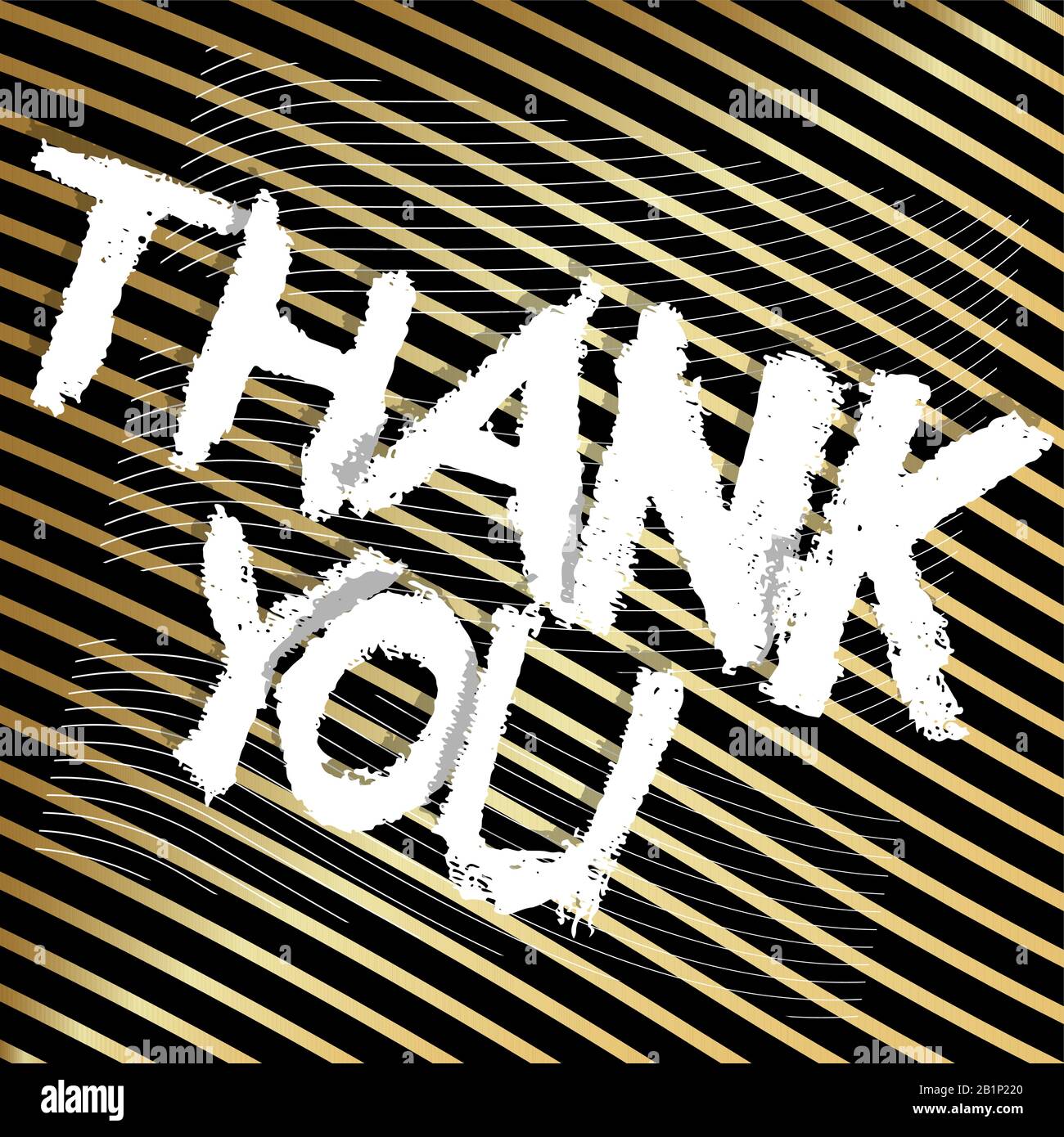 Hand drawn Thank You word. Abstract vector illustrated greeting card ...