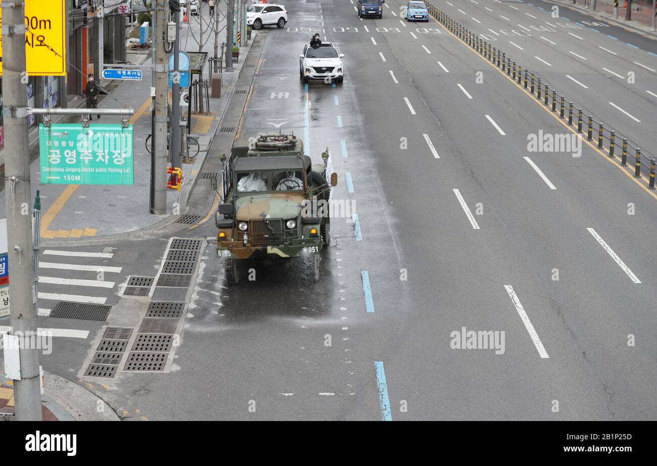 27th Feb, 2020. Army joins quarantine A quarantine vehicle from the ...