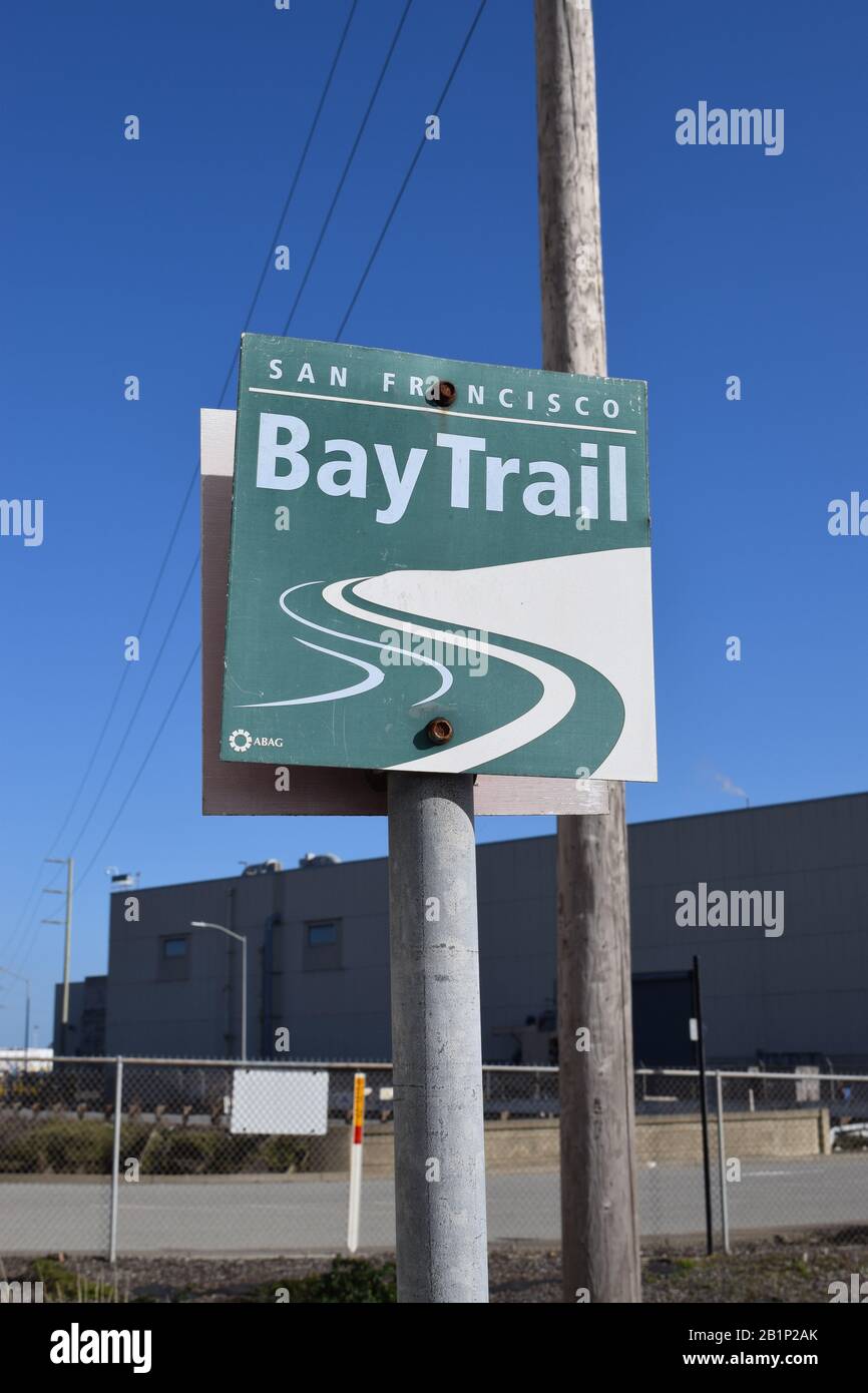 Bay Area Trail marker Stock Photo - Alamy