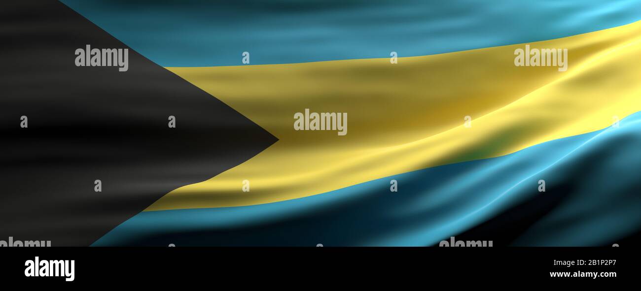 Bahamas sign symbol. Bahamas national flag waving texture background ...