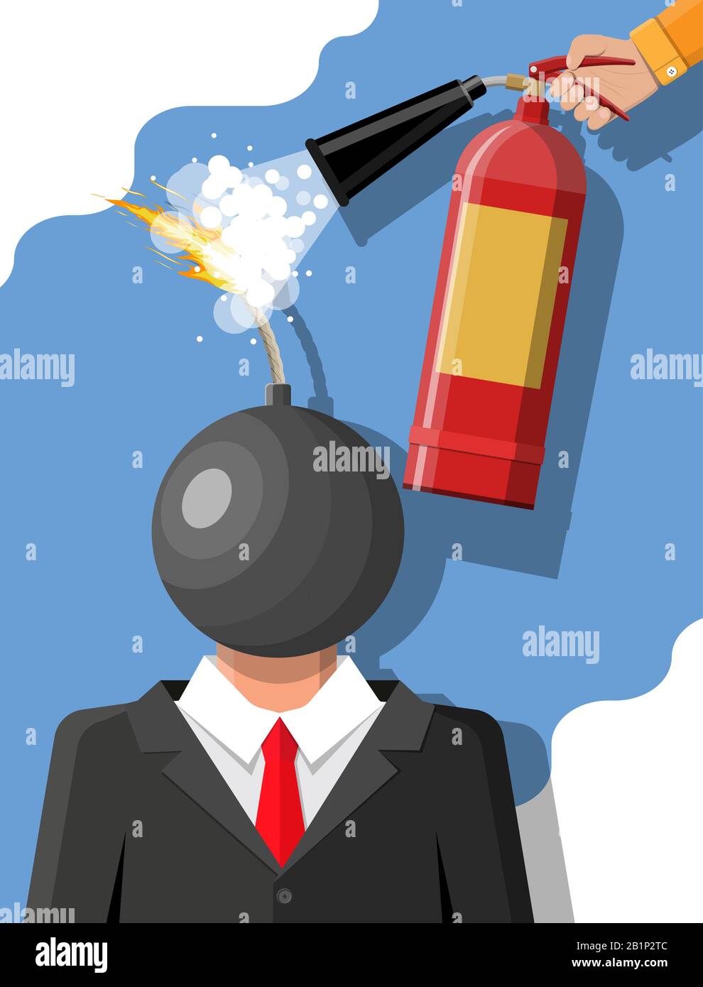 Burn out man Stock Vector Images - Alamy