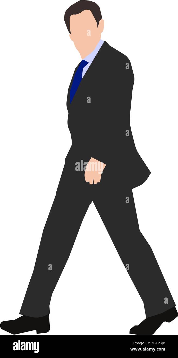 Adult male worker side view Stock Vector Images - Alamy