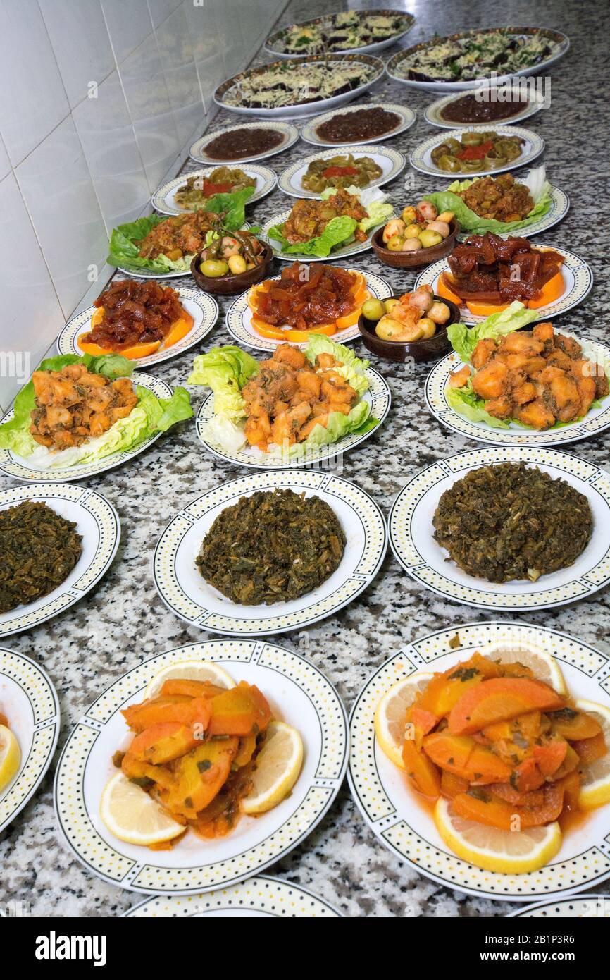 Rabat traditional Moroccan meal, Morocco Stock Photo - Alamy