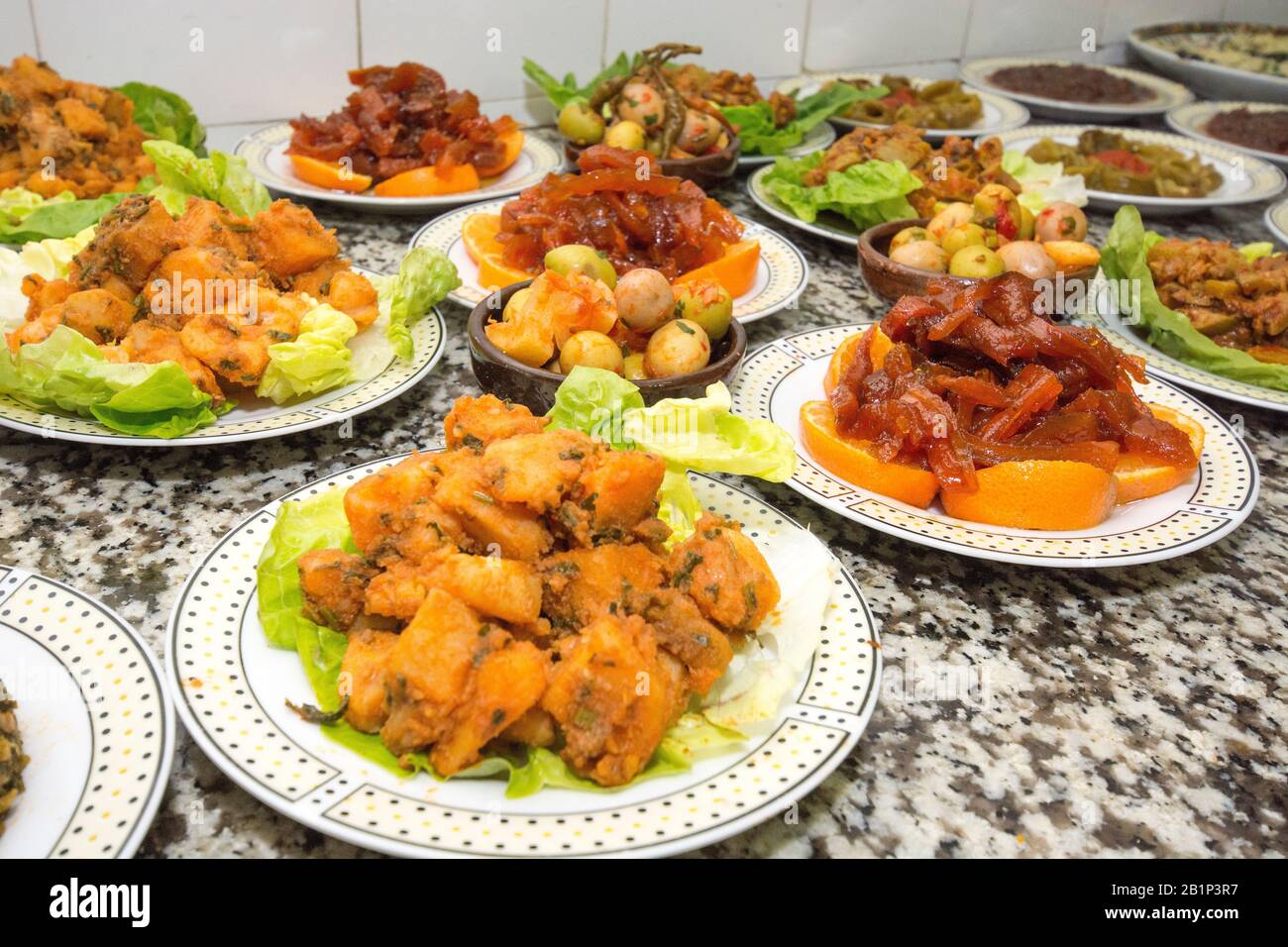 Rabat traditional Moroccan meal, Morocco Stock Photo - Alamy