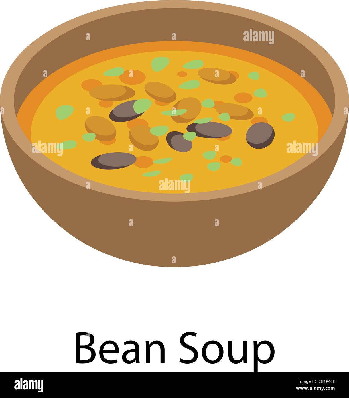 Vegetable bean soup icon Stock Vector Images - Alamy