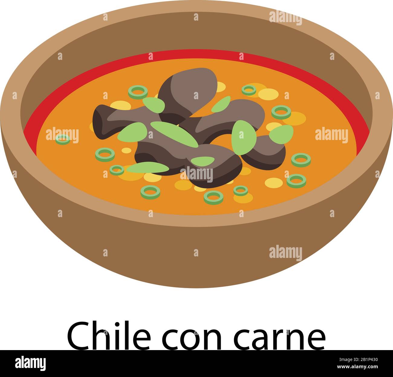 Chile con carne icon, isometric style Stock Vector Image & Art - Alamy