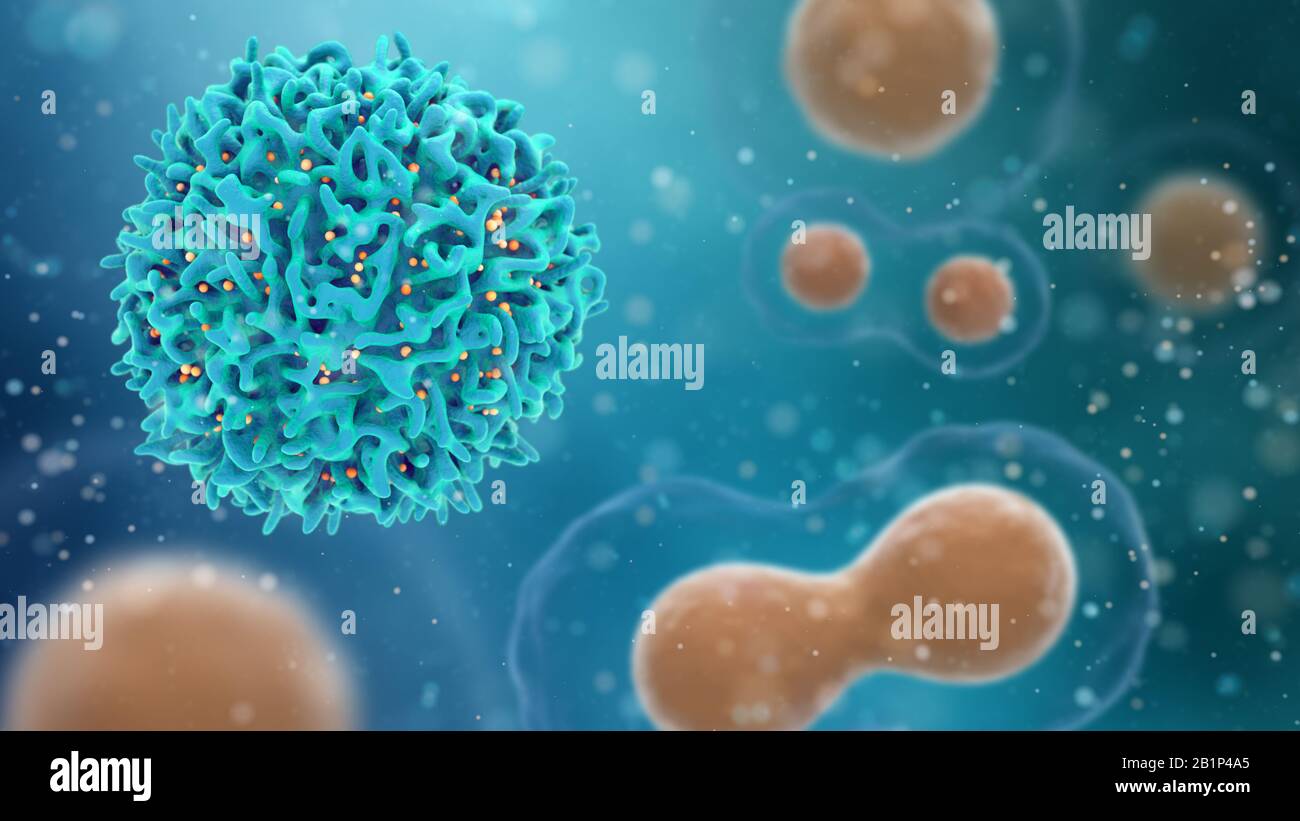 Medical concept of cancer on an abstract background. 3d illustration of ...