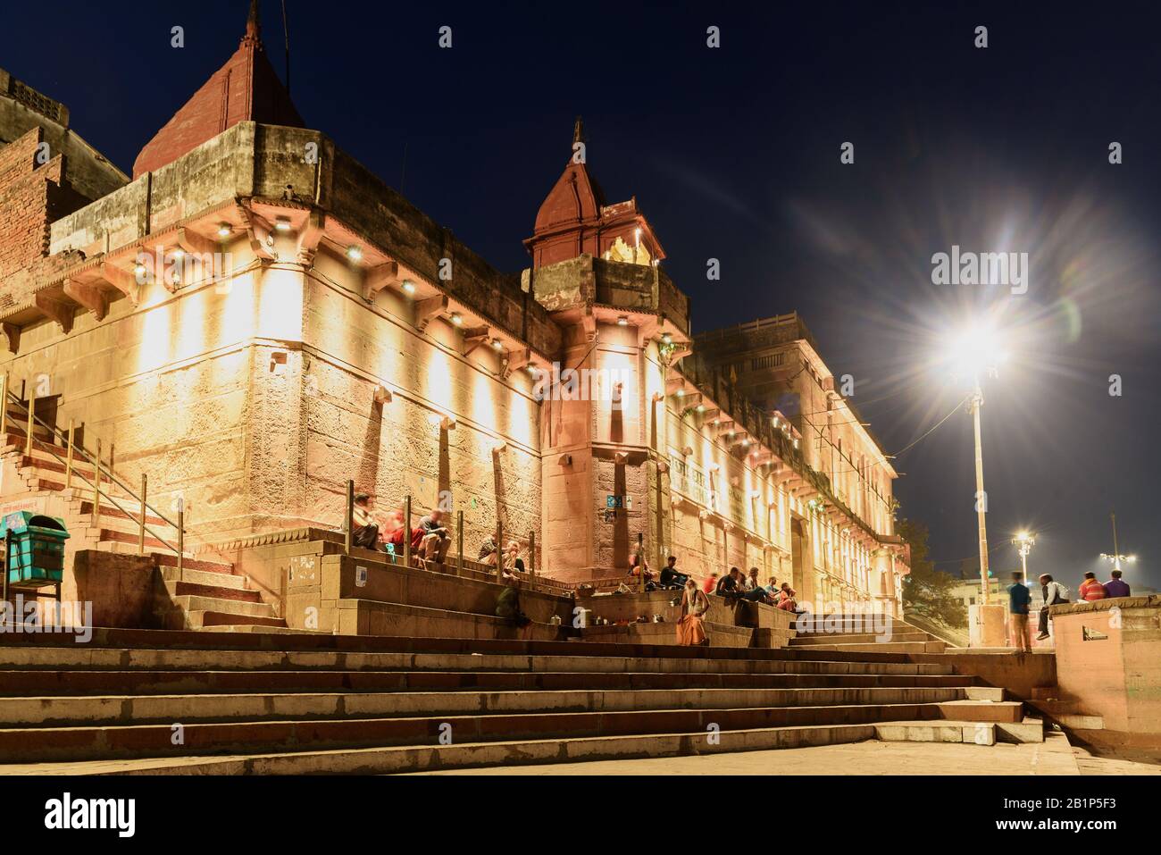 Varanasi ghat night hi-res stock photography and images - Alamy