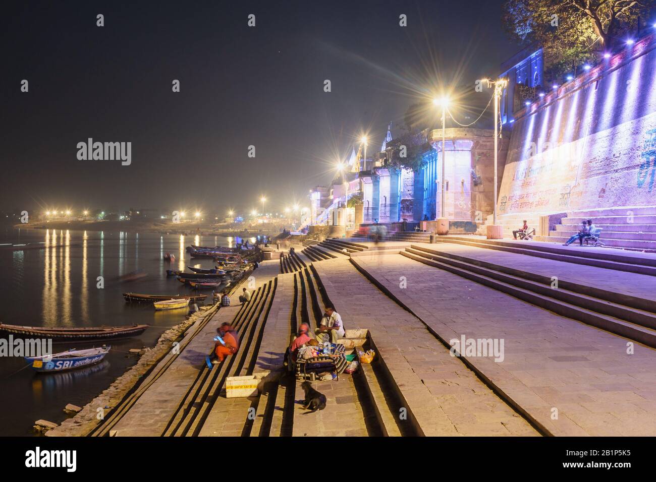 Varanasi Ghats People Night High Resolution Stock Photography and ...