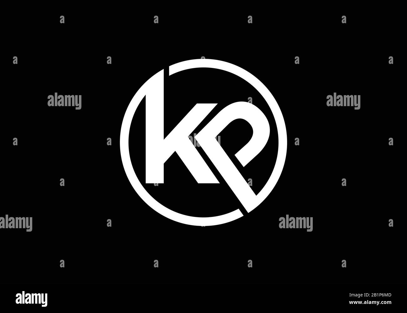 K P Initial letter logo design, Creative Modern Letters Vector Icon ...