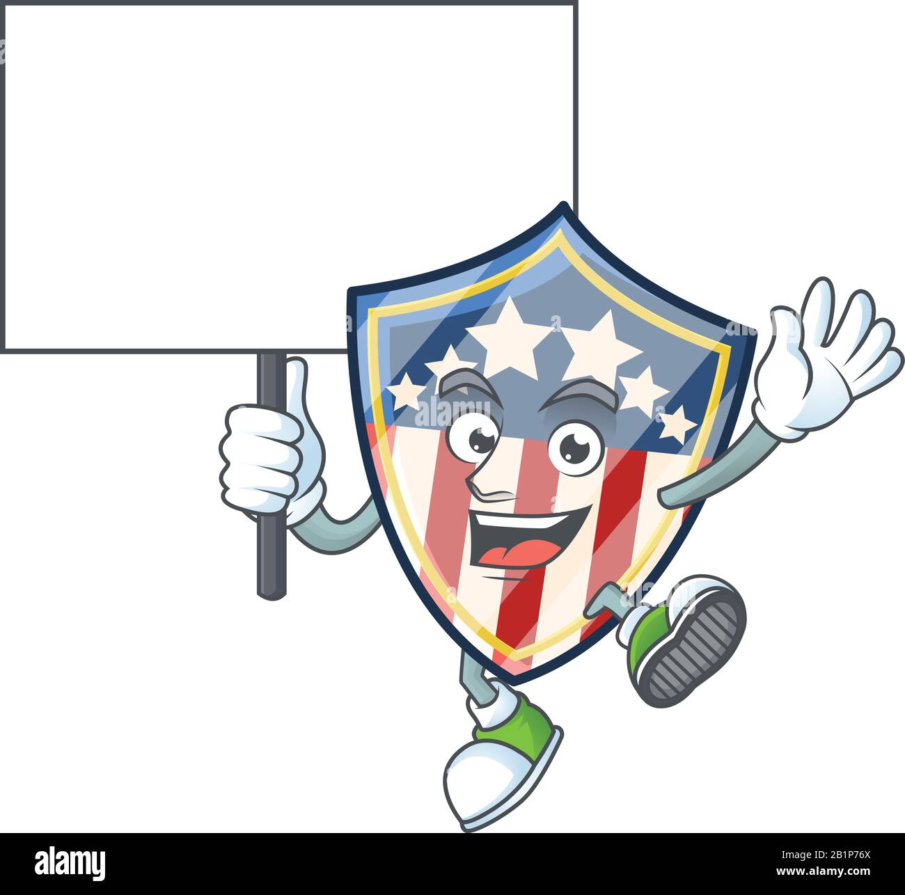 A picture of vintage shield badges USA cartoon character with board ...