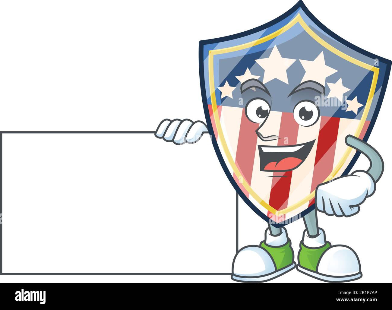 Cute funny vintage shield badges USA cartoon character having a board ...