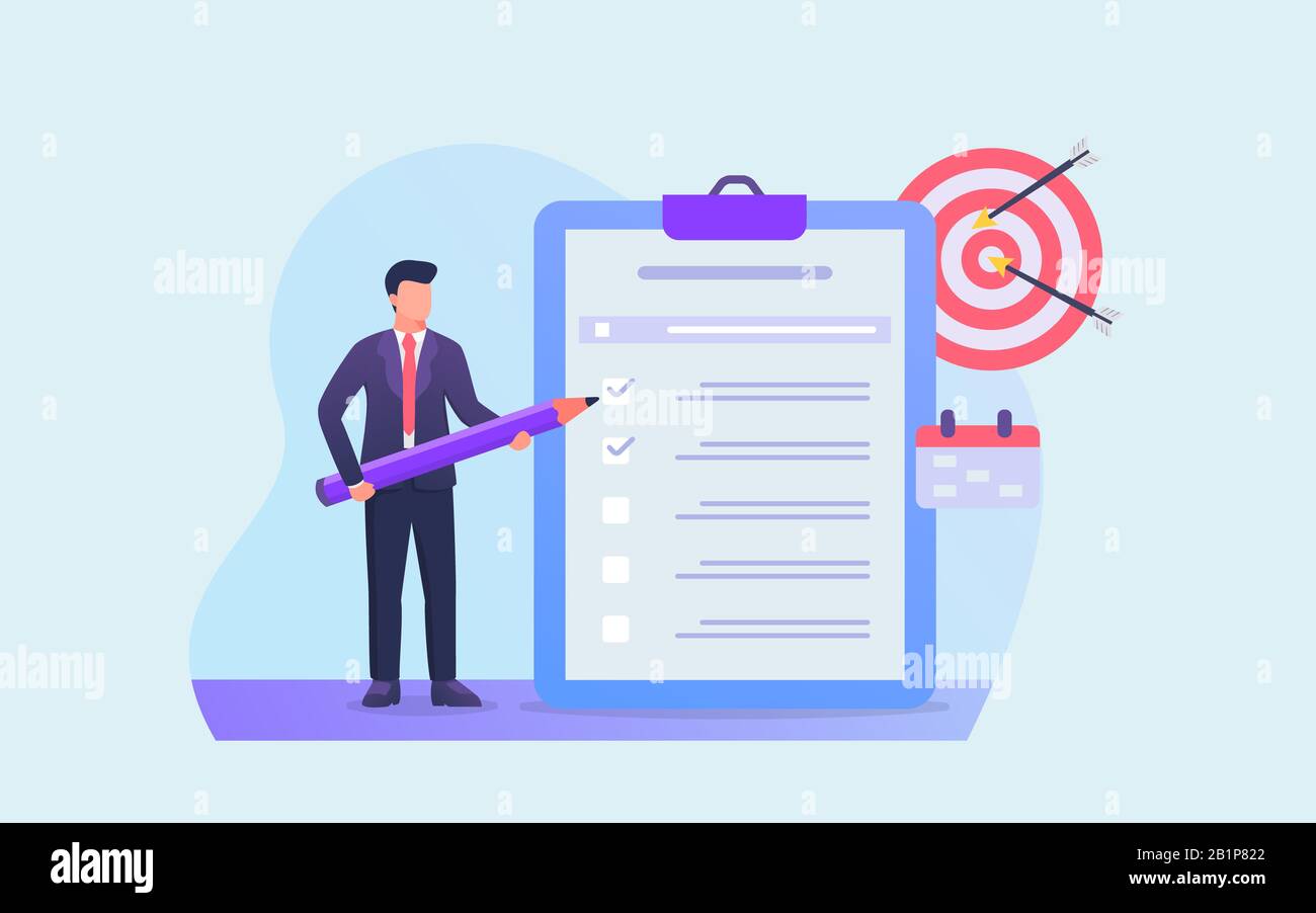 business checklist or todo list for businessman to achieve financial ...