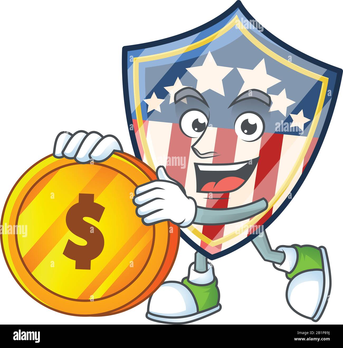 Vintage shield badges usa hi-res stock photography and images - Alamy