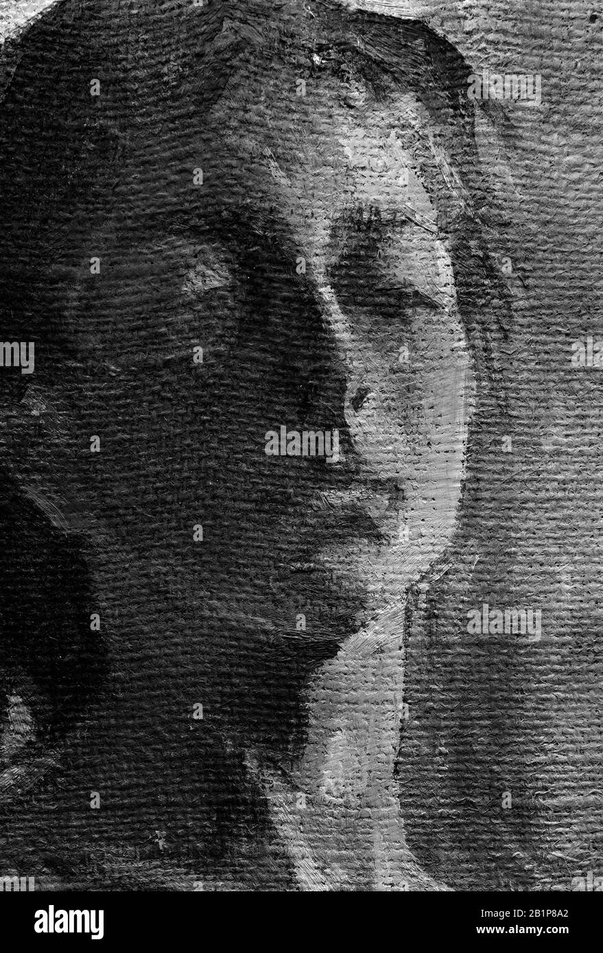 oil painting, portrait, handmade drawing Stock Photo - Alamy