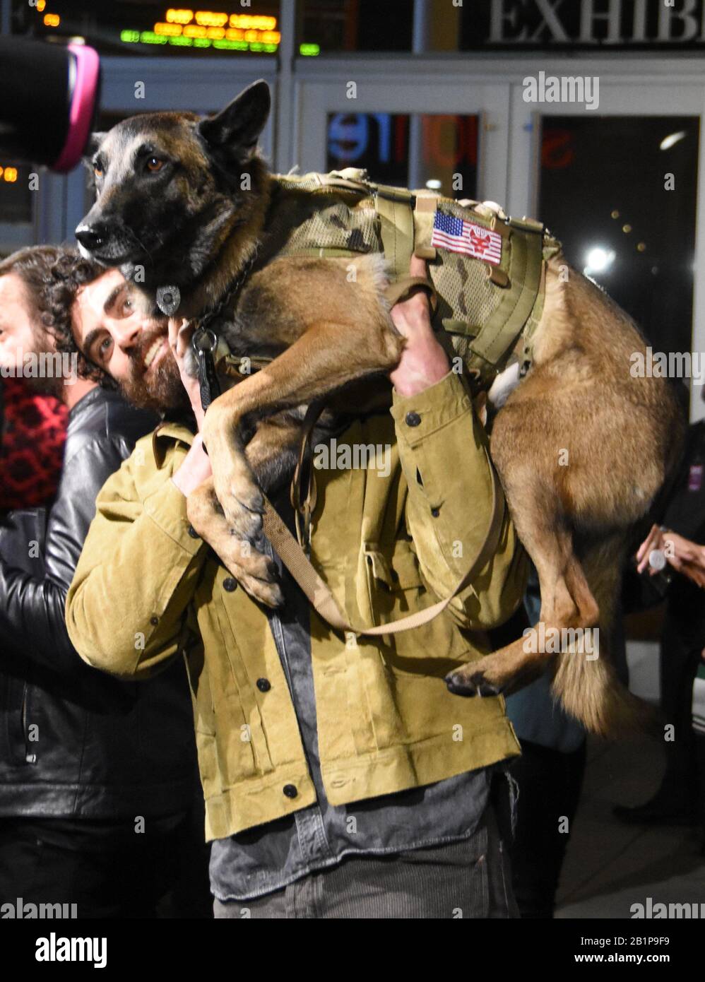 Hollywood, California, USA 25th February 2020 Actor Justin Melnick and ...
