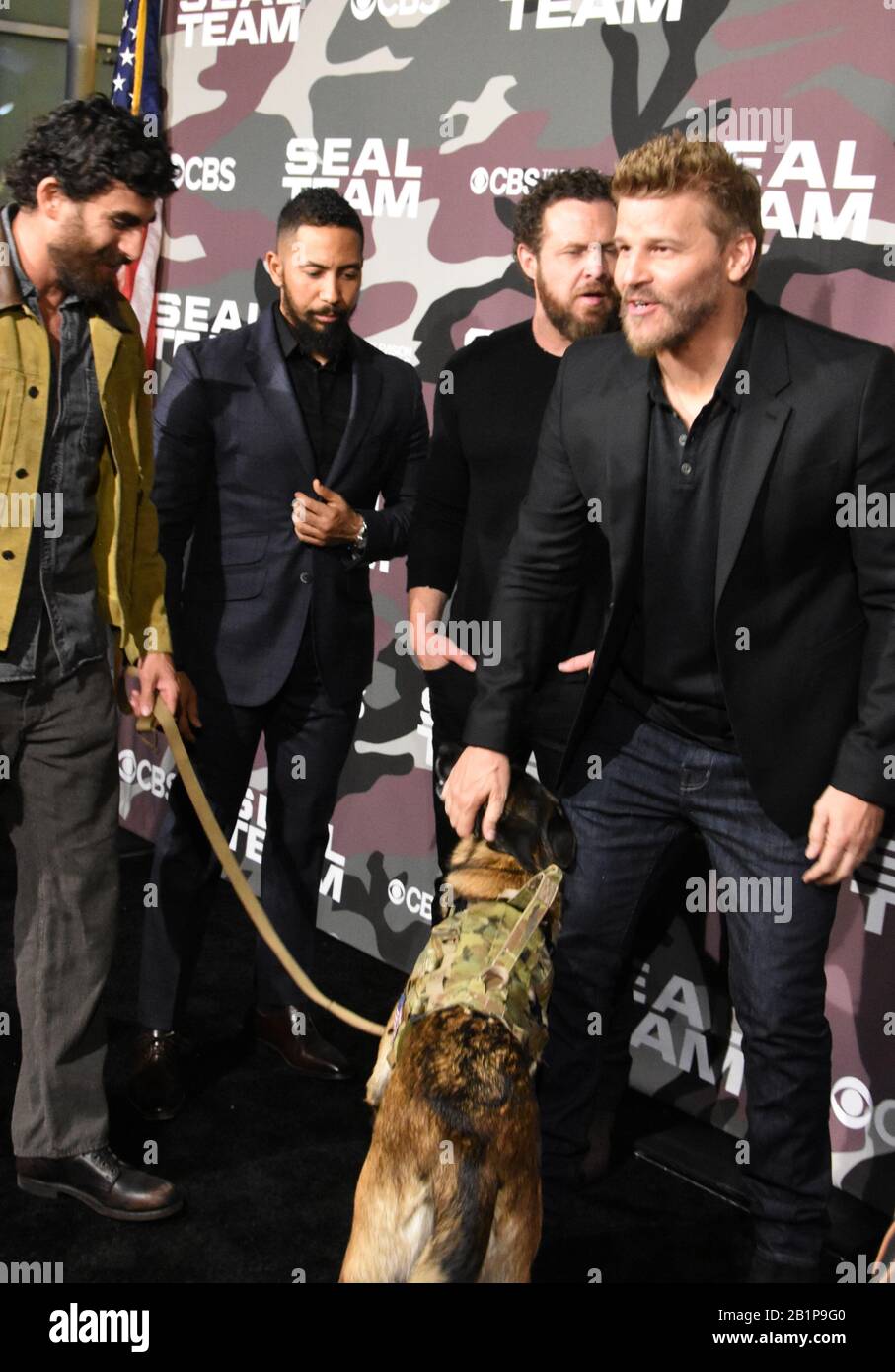 Hollywood, California, USA 25th February 2020 (L-R) Actor Justin ...
