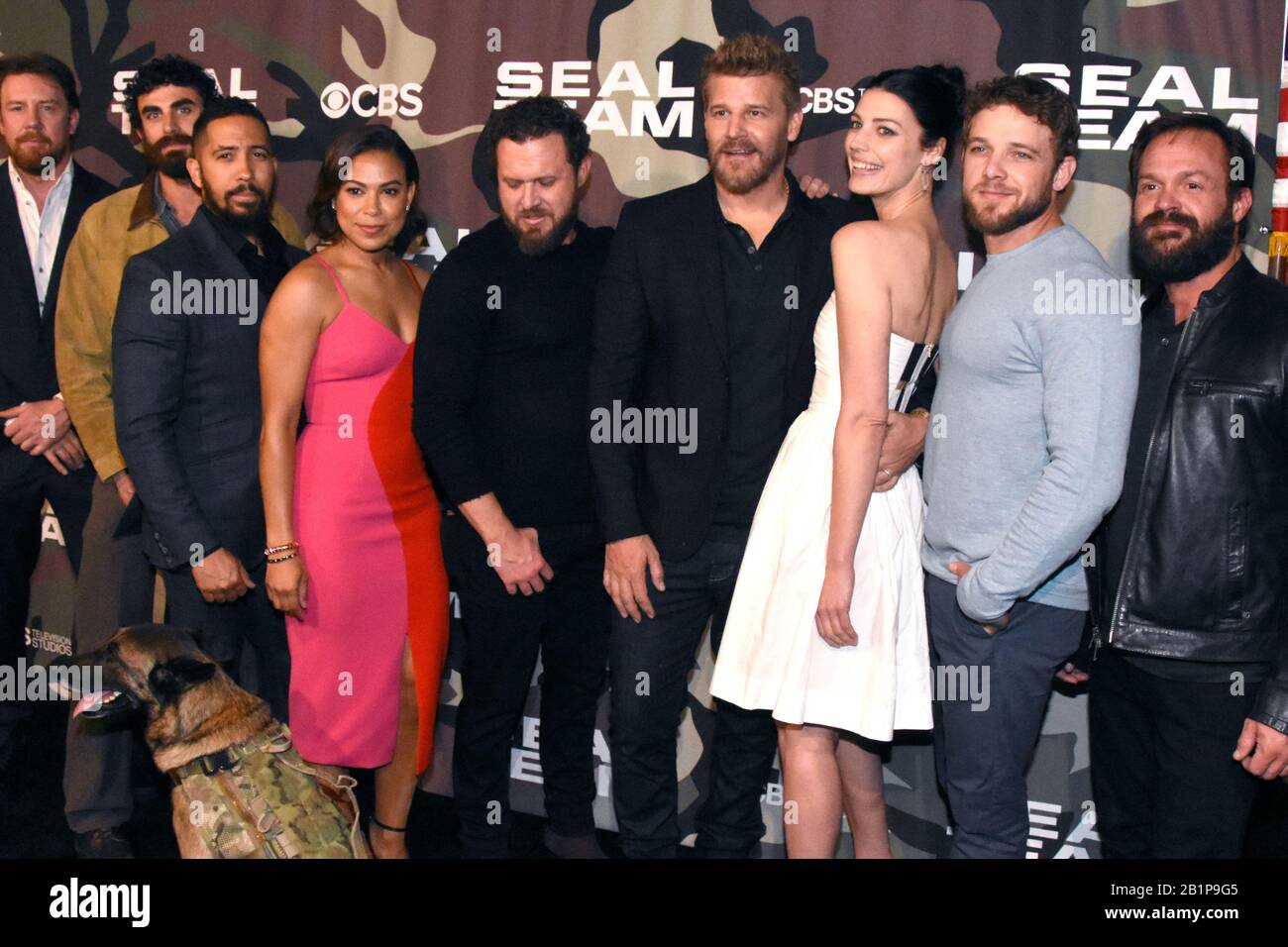 Hollywood, California, USA 25th February 2020 (L-R) Actor Tyler Grey ...