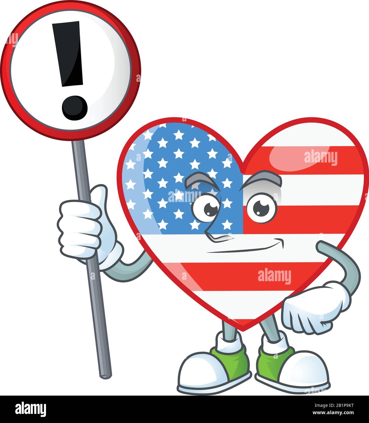 Cartoon character design of independence day love rise up a broad Stock ...