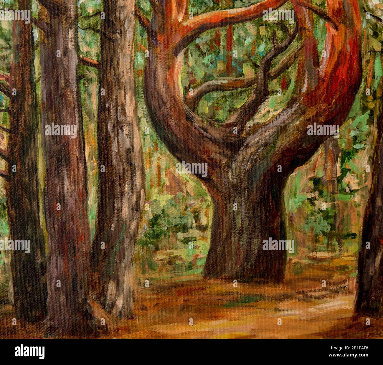 landscape, oil painting, hand made Stock Photo - Alamy