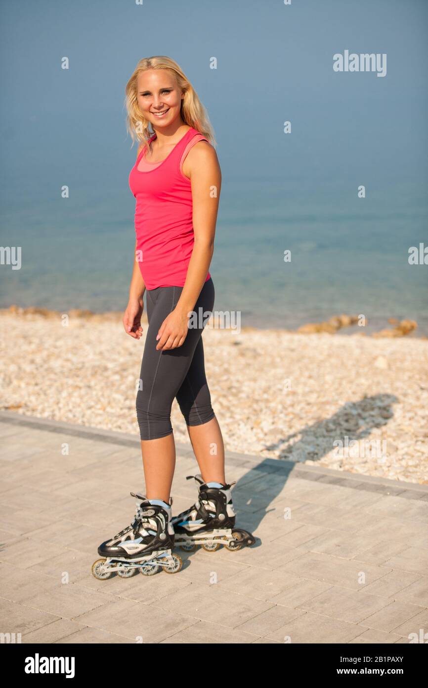Seafront roller skating hi-res stock photography and images - Alamy